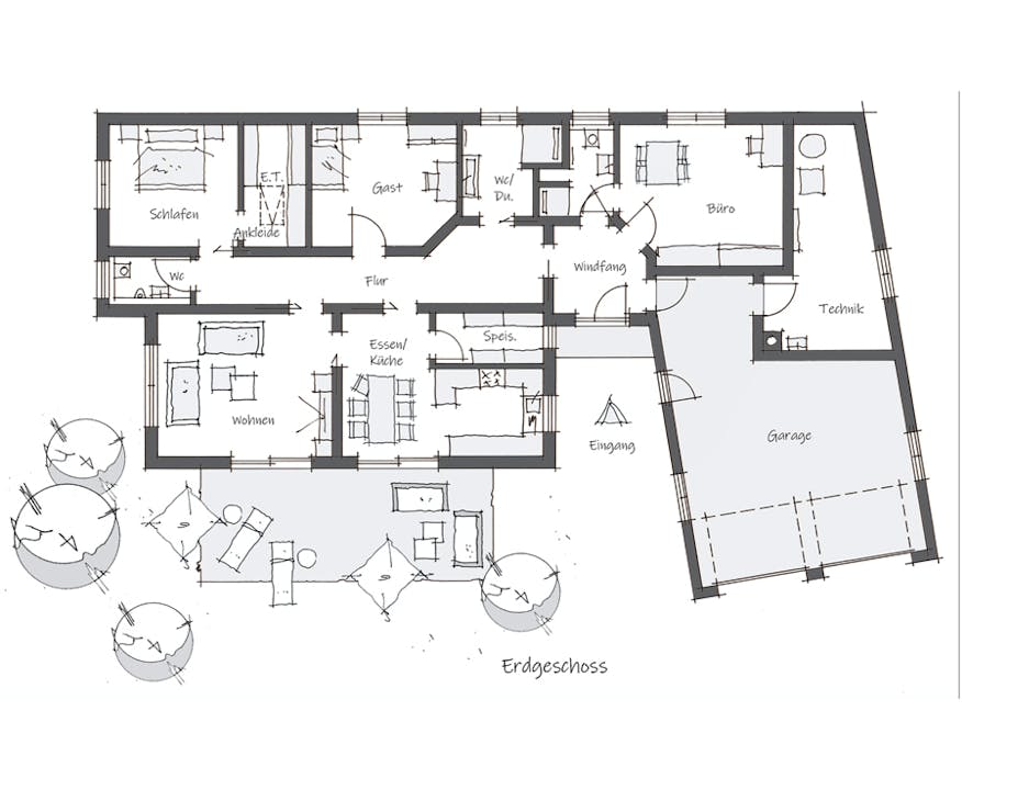 Grundriss Bungalow 150 Qm